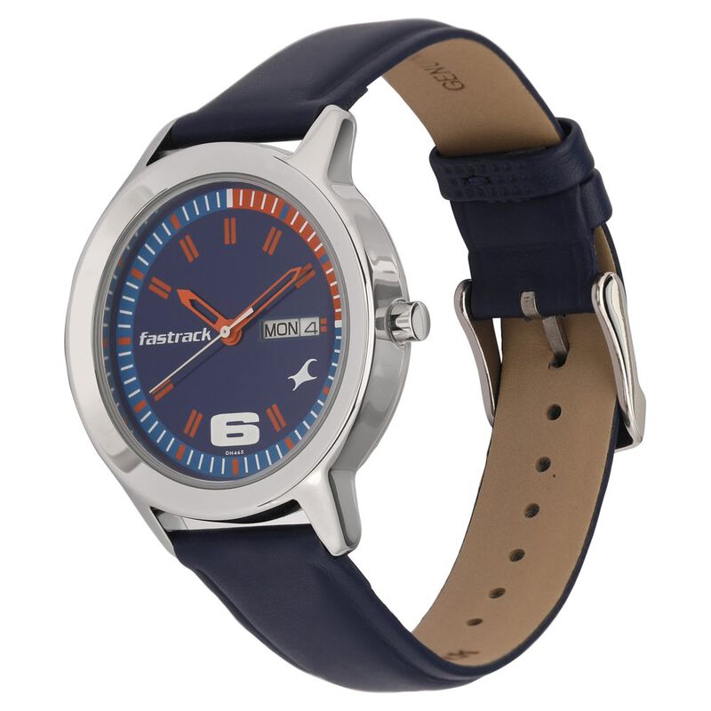 Fastrack Blue Dial Quartz Analog with Day and Date Watch for Girls