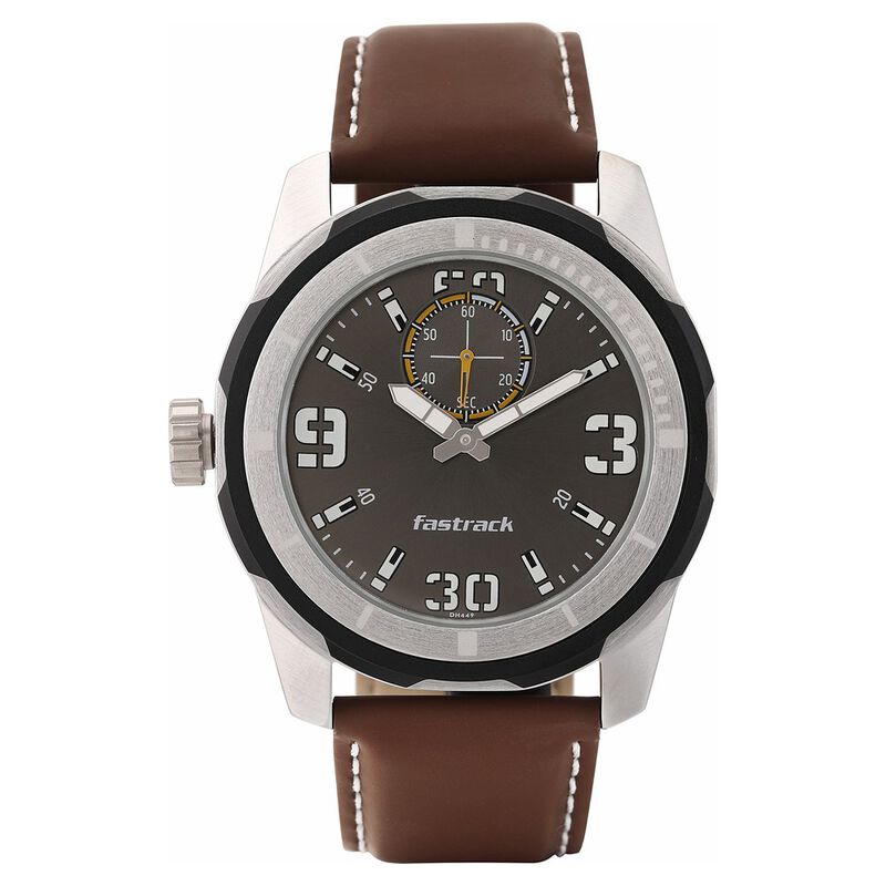 Fastrack Grey Dial Quartz Analog Watch for Guys