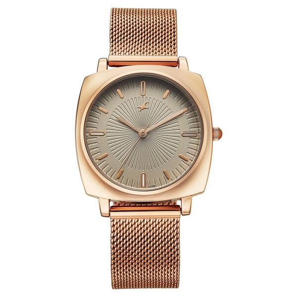 Buy Online Fastrack Stunners Quartz Analog Green Dial Rose Gold ...