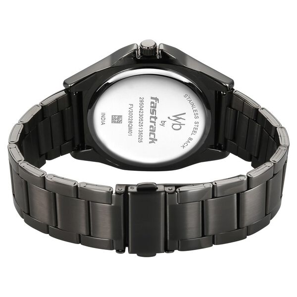 Buy Online Vyb Quest By Fastrack Quartz Analog Grey Dial Grey Stainless ...
