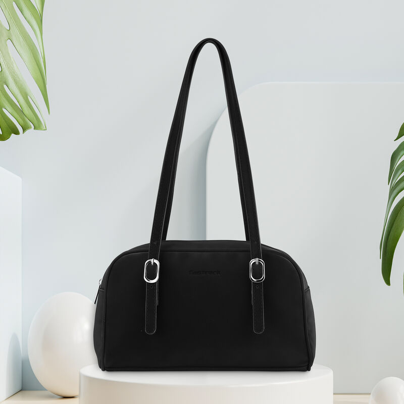 Buy Online Fastrack Spacious Shoulder Bag in Black - f241shmes03bk1 ...