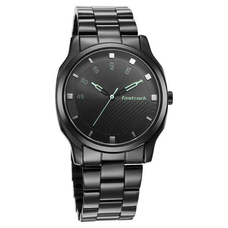 Fastrack Stunners Quartz Analog Black Dial Stainless Steel Strap Watch ...