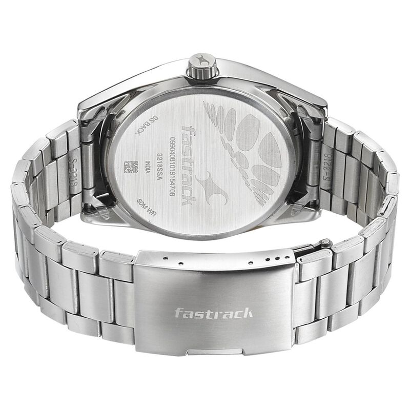 Fastrack Go Skate Quartz Analog with Date Black Dial Stainless Steel ...