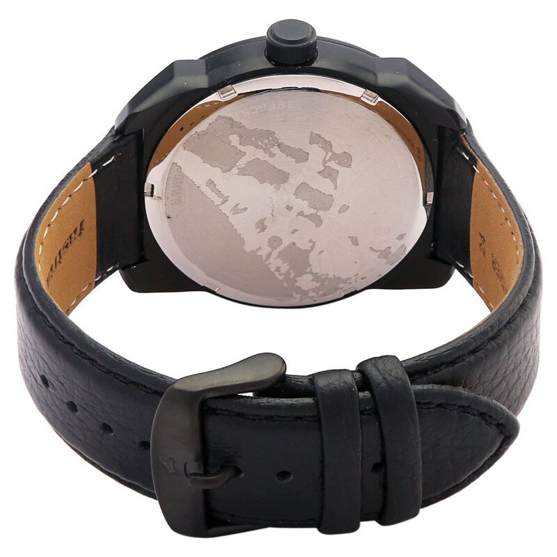 Fastrack Quartz Analog White Dial Leather Strap Watch for Guys