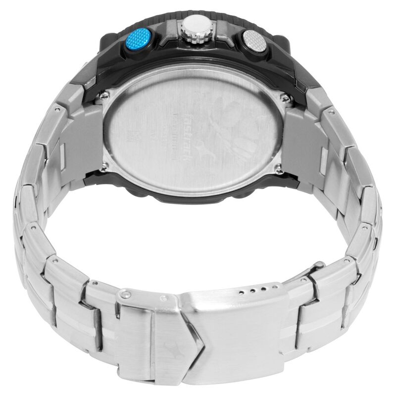 Fastrack Deux Machina Quartz Analog Digital Blue Dial Stainless Steel ...