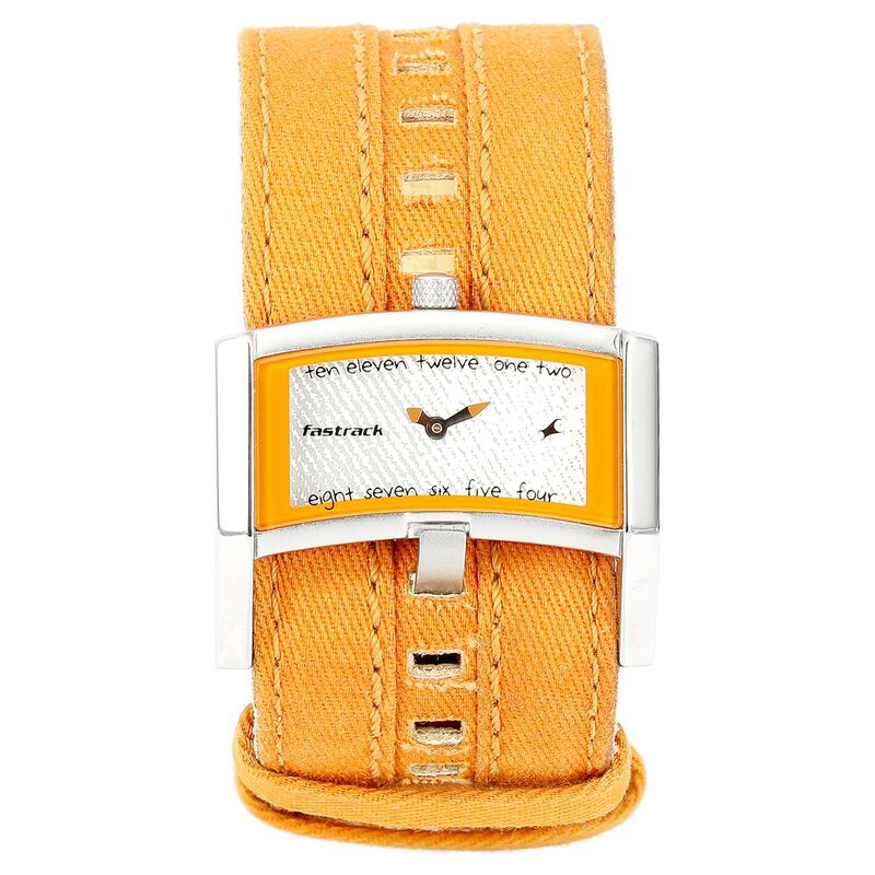 Buy Online Fastrack Quartz Analog White Dial leather Strap Watch for ...