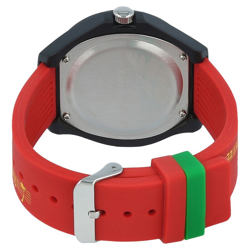 Fastrack Tees Quartz Analog Red Dial Polyurethane Strap Unisex Watch