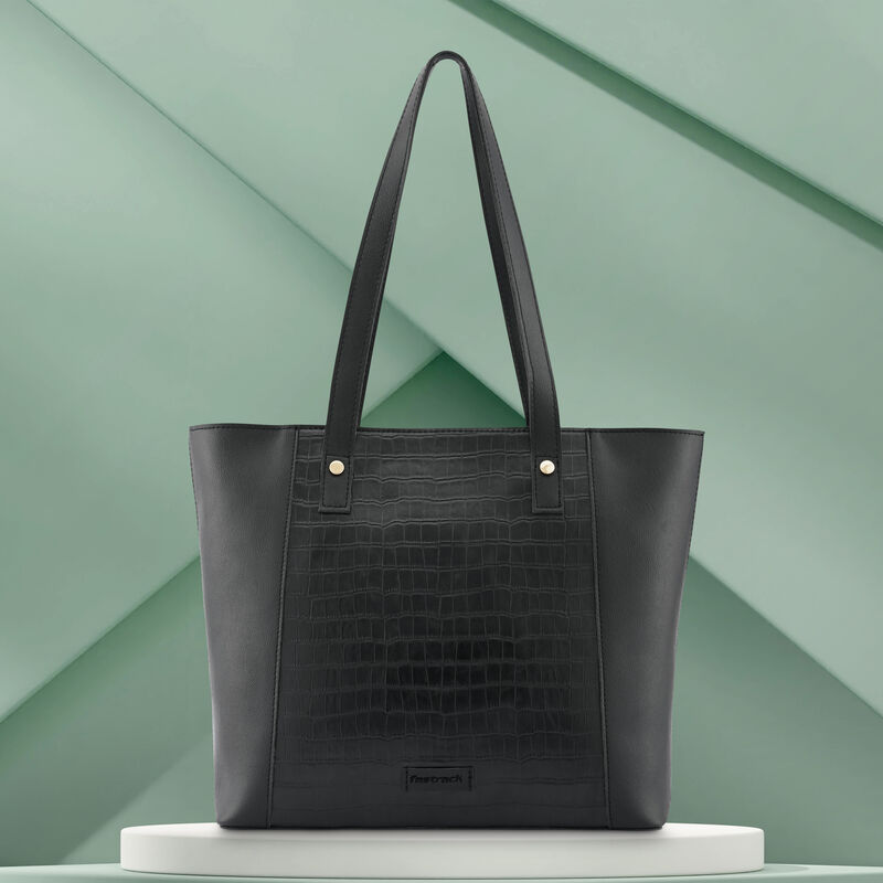 Buy Online Fastrack Black Large Tote Bag for Women - f24stolav01bk1 ...