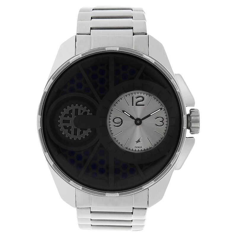Buy Online Fastrack Quartz Analog Silver Dial Stainless Steel Strap ...