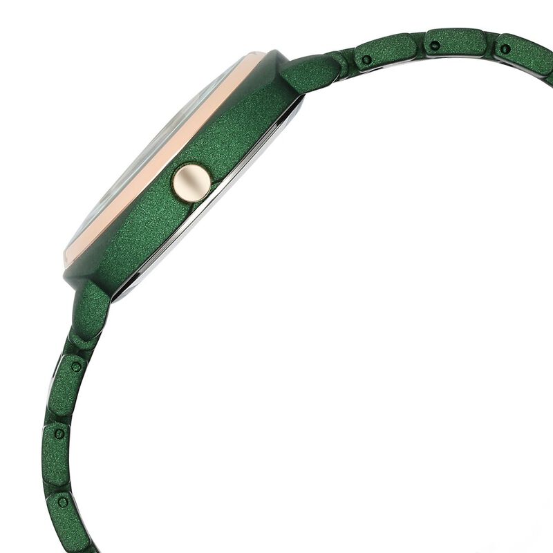 Fastrack Vyb Slayer Quartz Analog Green Dial Metal Strap Watch for Girls