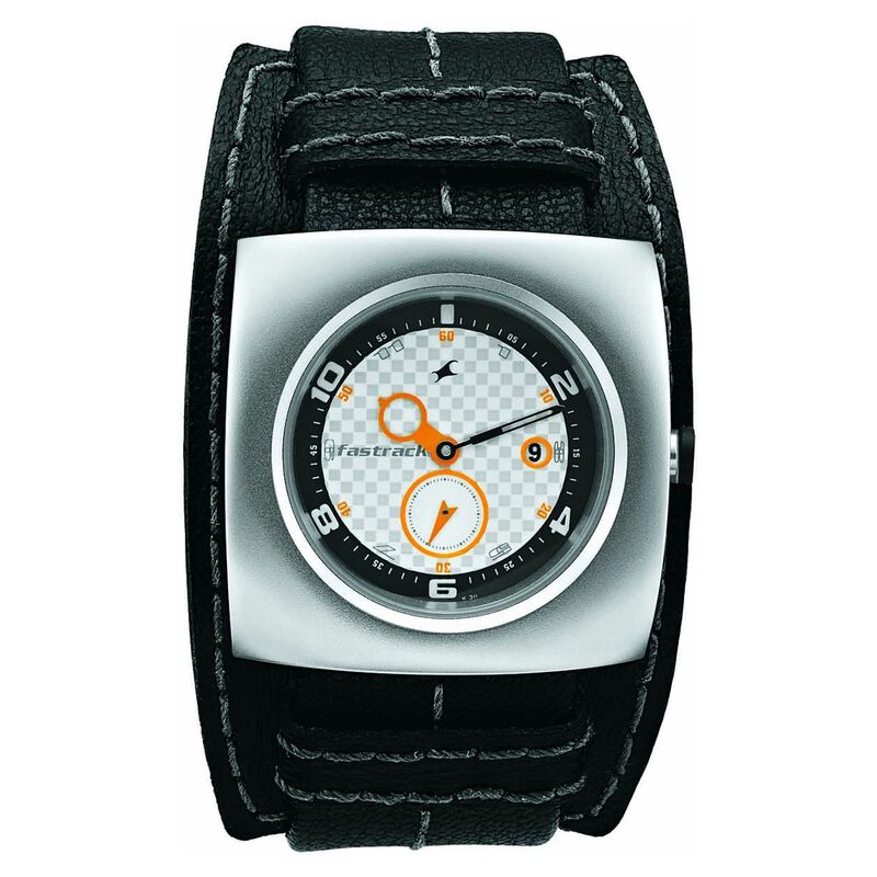 Buy Online Fastrack Quartz Analog White Dial Leather Strap Watch for ...