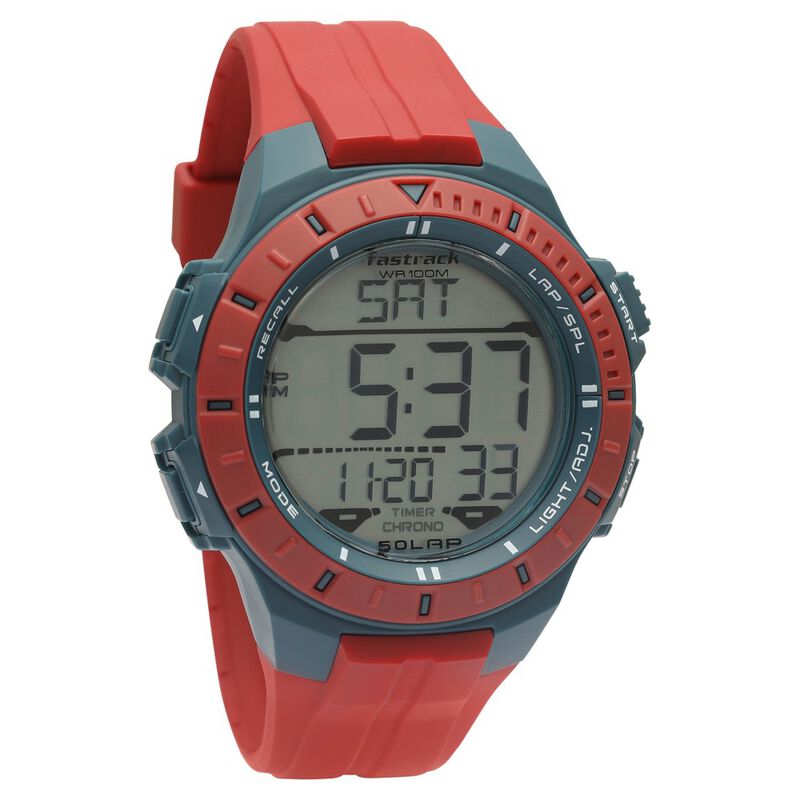 Fastrack Streetwear Digital Dial PU Strap Watch for Guys