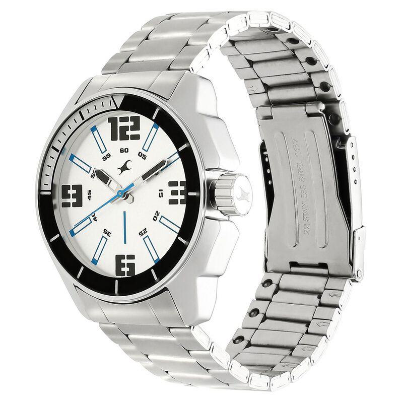 Fastrack Hitlist Quartz Analog Silver Dial Stainless Steel Strap Watch ...
