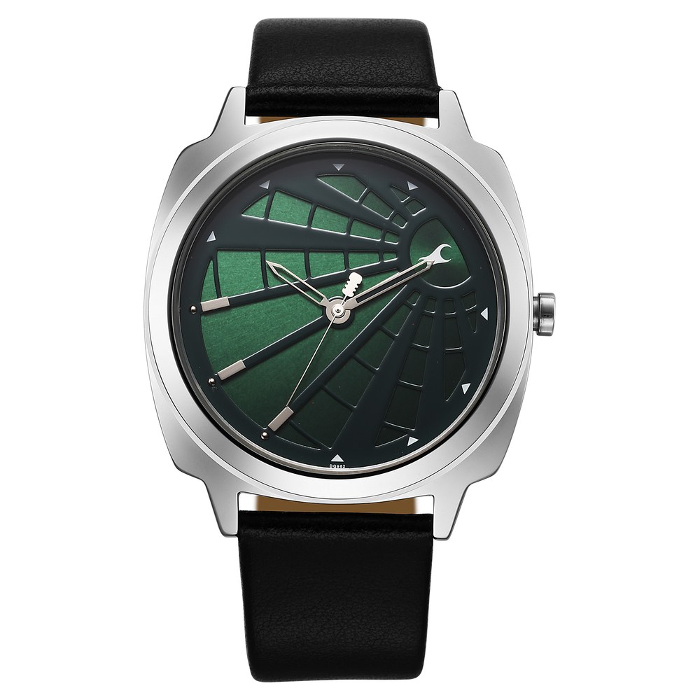 Buy Online Fastrack Groove Quartz Analog Green Dial Guys Leather Watch ...