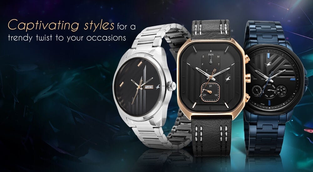 Buy Online Fastrack Fleek Quartz Multifunction Black Dial Stainless ...