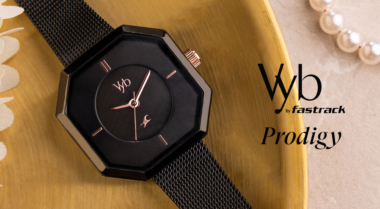 Buy Online Fastrack Vyb Prodigy Quartz Analog Rose Gold Dial Stainless ...