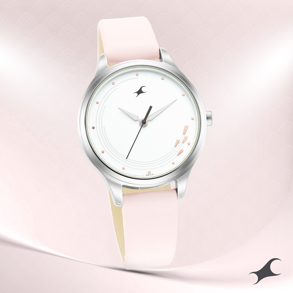 Buy Online Fastrack Stunners Quartz Analog White Dial Leather Strap ...