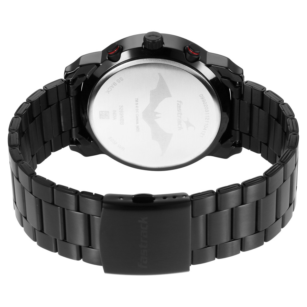 Buy Online Fastrack Batman Quartz Analog with Day and Date Black Dial ...