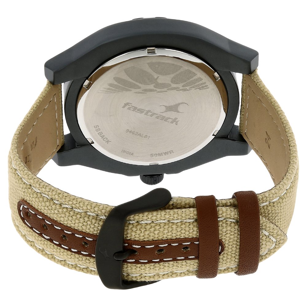 Buy Online Fastrack Explorer Quartz Analog Blue Dial Canvas Strap Watch ...