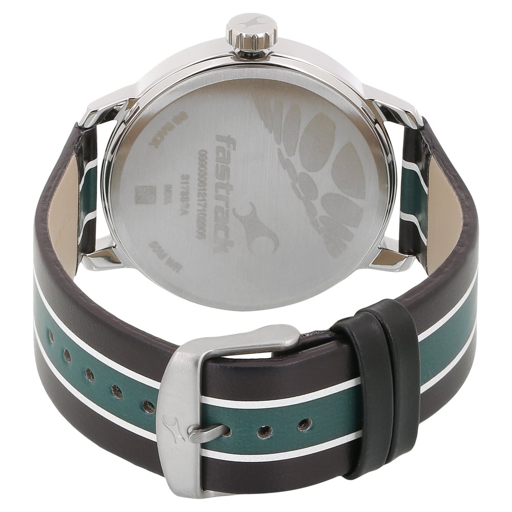 Buy Online Fastrack Varsity Quartz Analog Yellow Dial Leather Strap ...