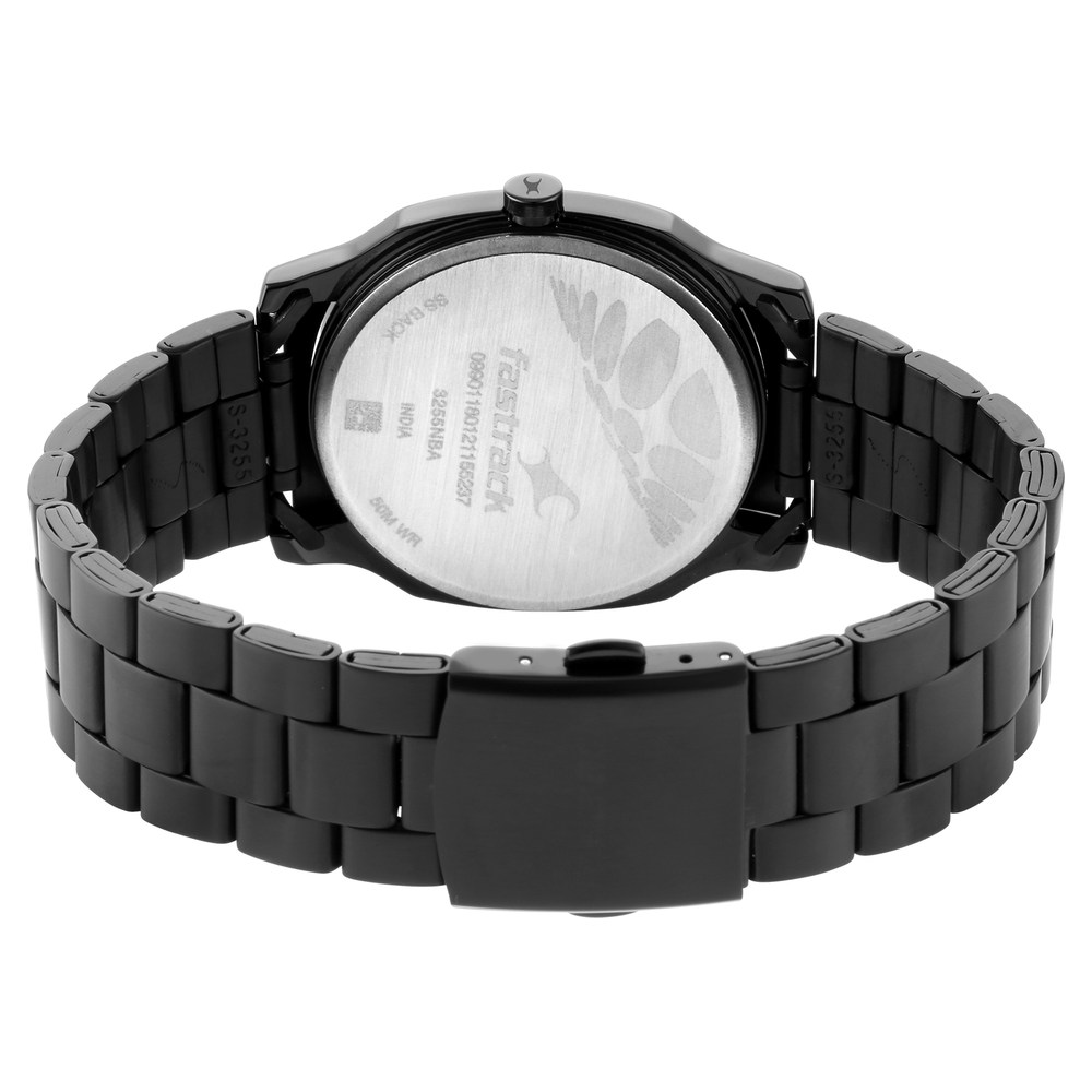 Buy Online Fastrack Stunners Quartz Analog Black Dial Metal Strap Watch ...