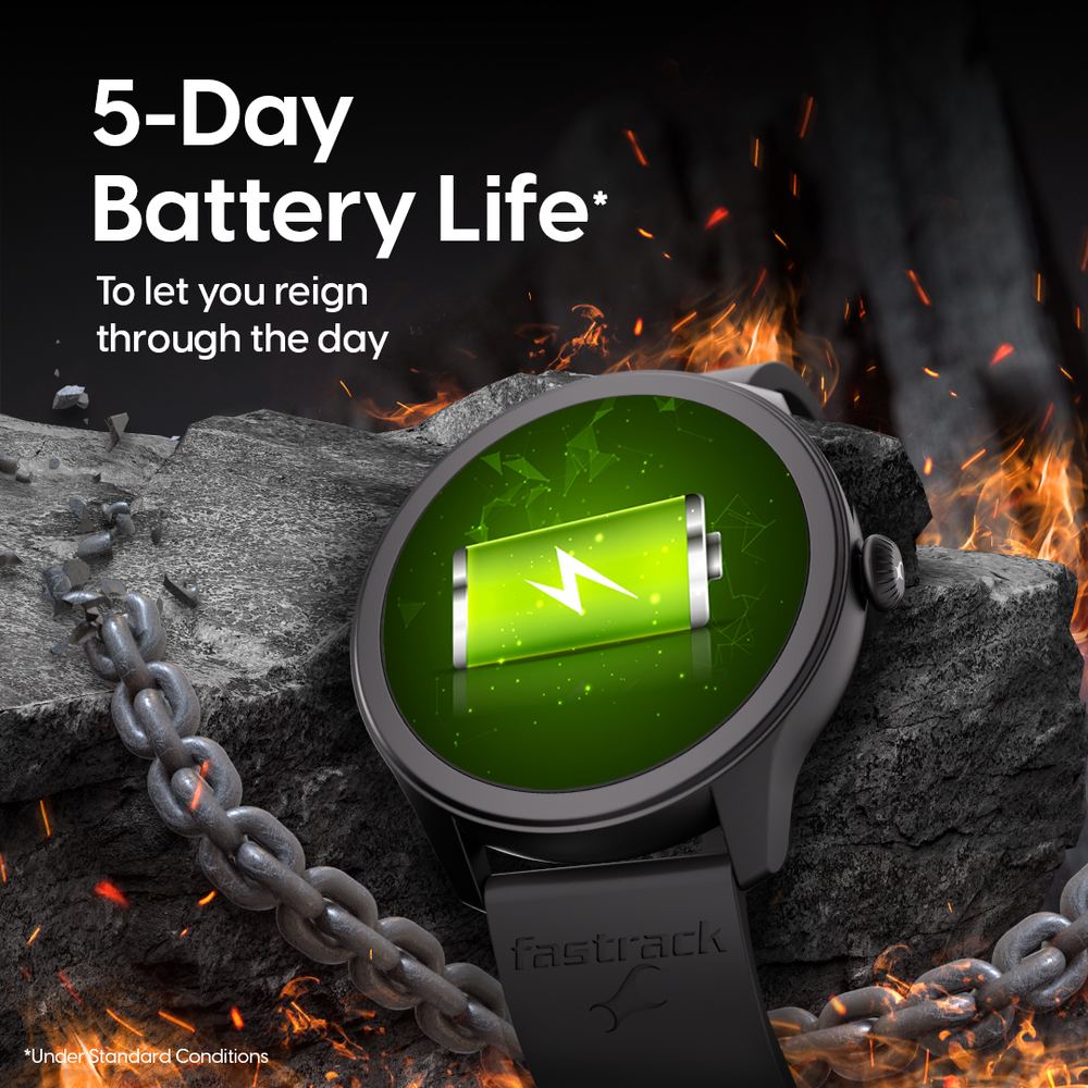 Buy Online Fastrack Reflex Invoke Smartwatch Black: BT Calling ...