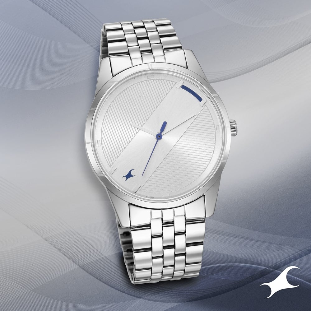 Buy Online Fastrack Stunners Quartz Analog Silver Dial Metal Strap ...