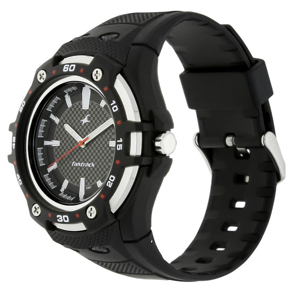 Buy Online Fastrack Quartz Analog Black Dial Plastic Strap Watch for ...