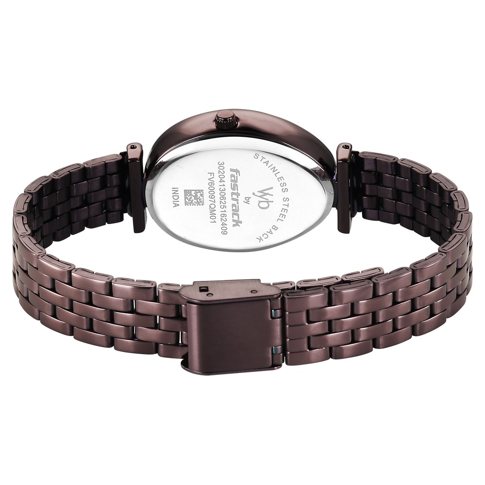 Buy Online Vyb Prodigy By Fastrack Quartz Analog Brown Dial Brown ...