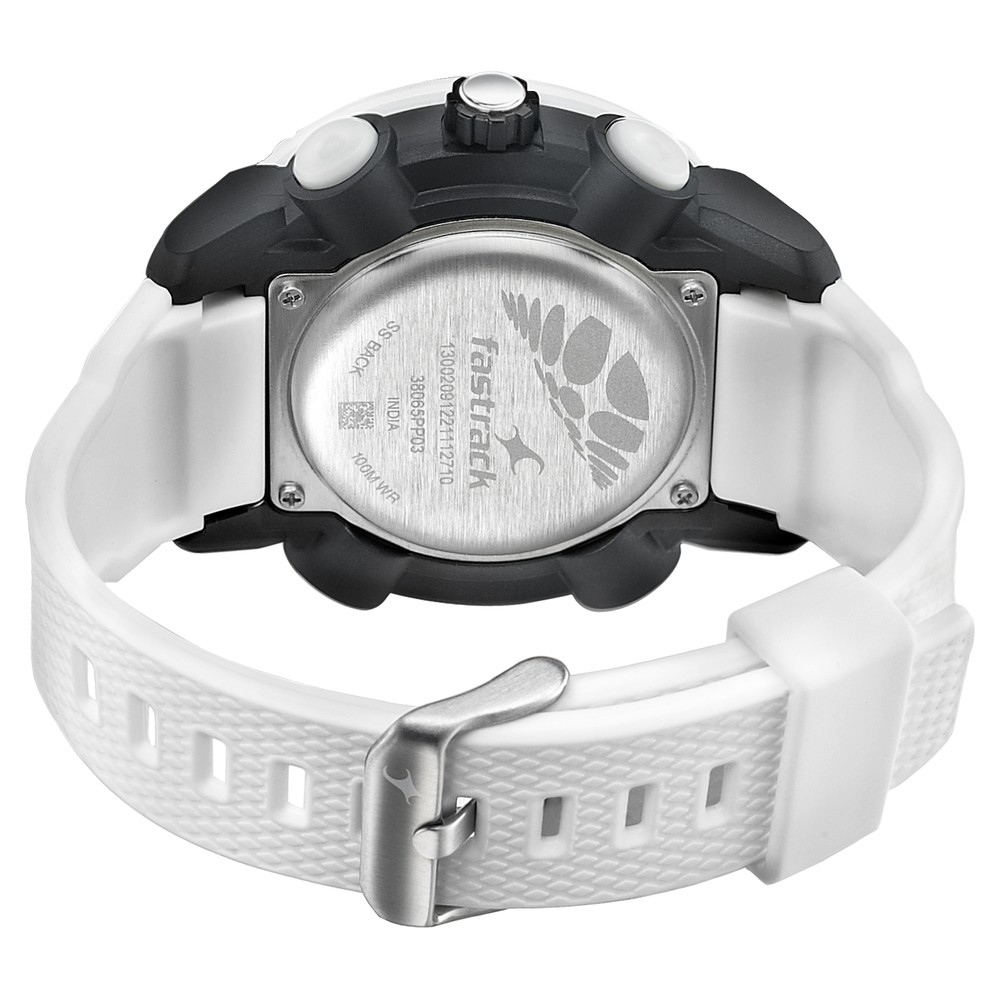 Buy Online Fastrack Streetwear White Dial with White Colour Strap Watch ...