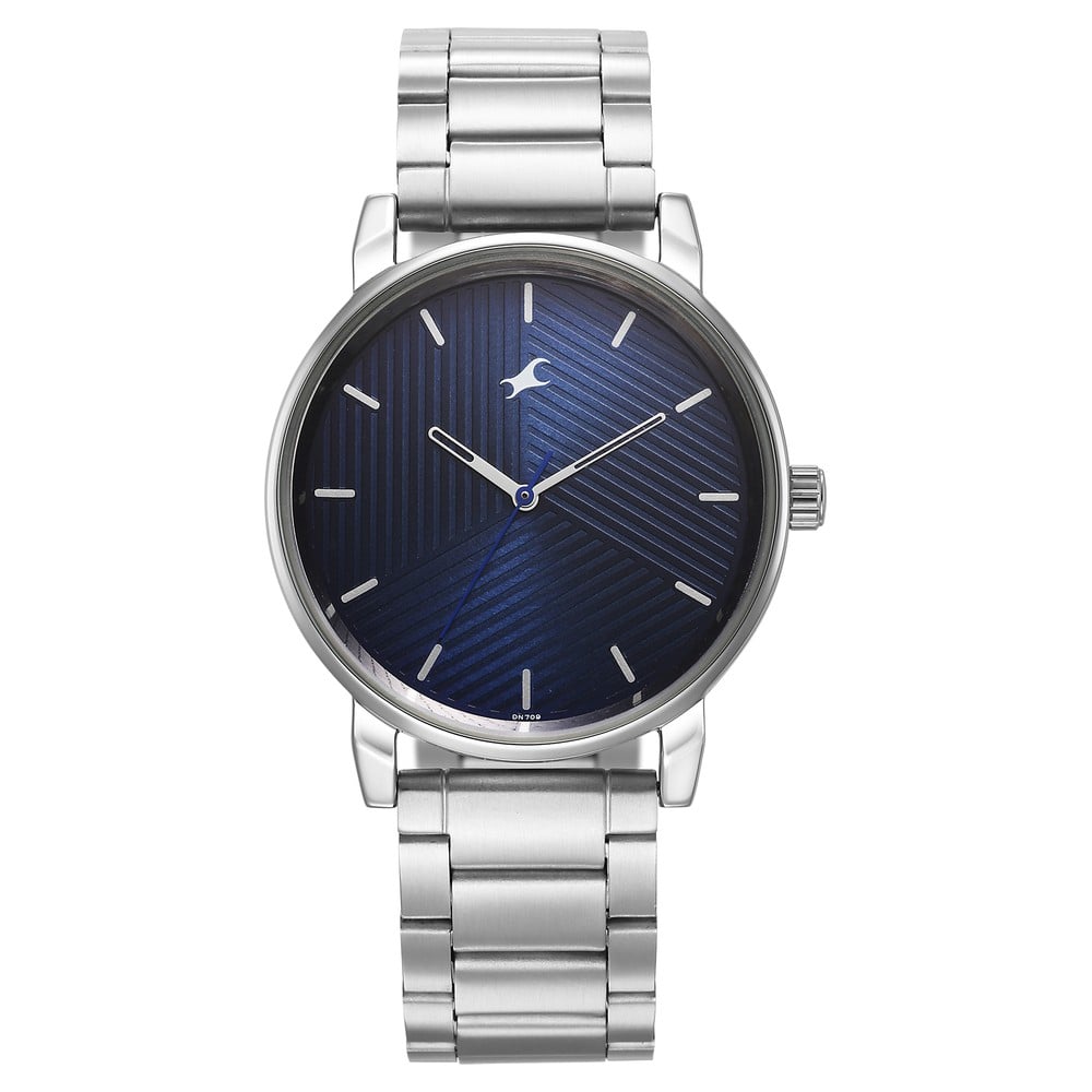 Buy Online Fastrack Stunners Blue Dial Metal Strap Watch for Guys ...