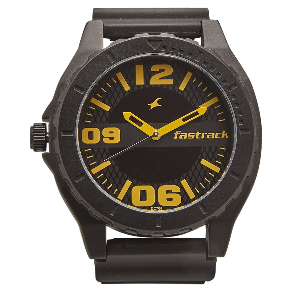 Buy Online Fastrack Quartz Analog Black Dial Plastic Strap Watch for ...