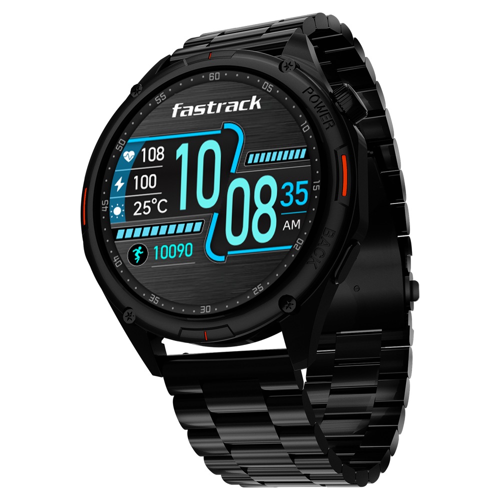 Buy Online Fastrack Marvellous FX1 Unisex Smart Watch With Black Metal ...