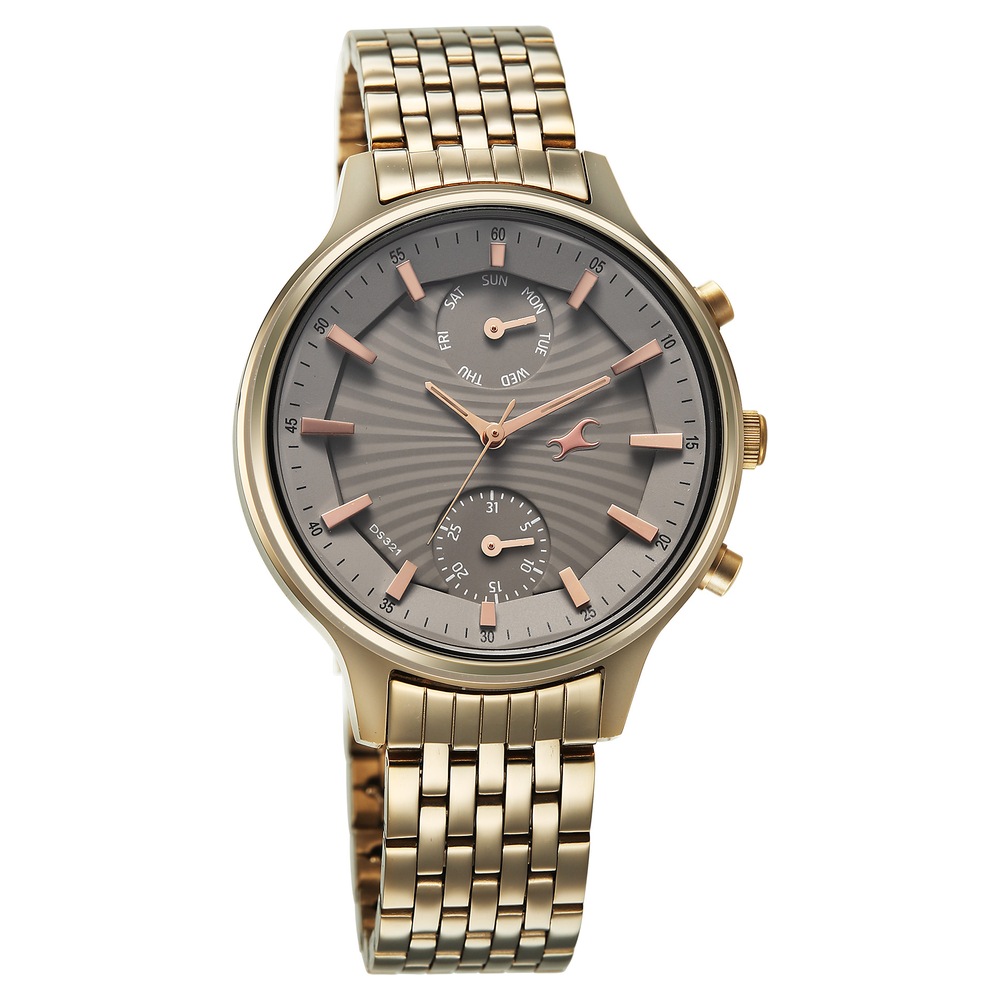 Buy Online Fastrack Chrome K Quartz Multifunction Grey Dial K Chrome ...
