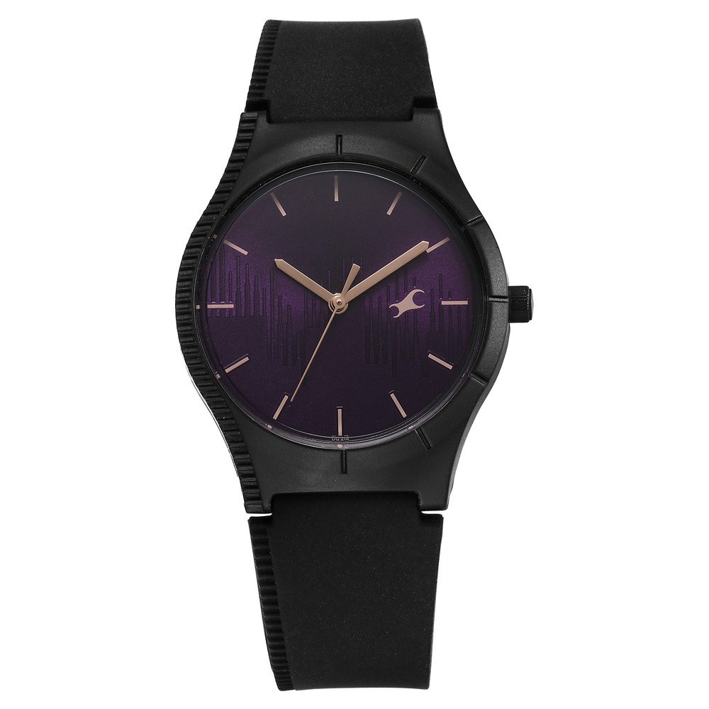 Buy Online Fastrack Tees Wanderlust Quartz Analog Blue Dial Silicone ...