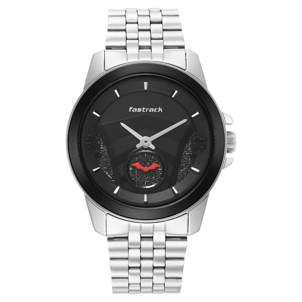 Buy Online Fastrack Batman Quartz Analog Black Dial Stainless Steel ...