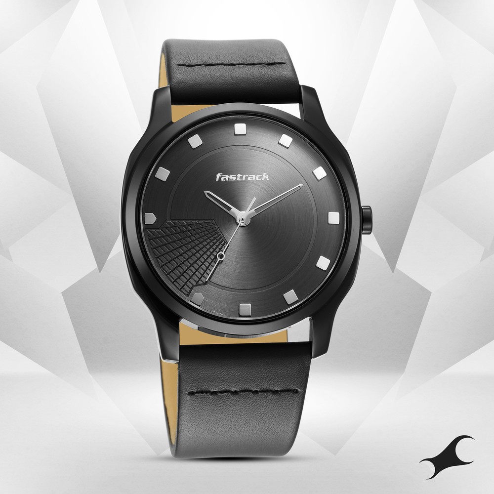Buy Online Fastrack Stunners Quartz Analog Anthracite Dial Leather ...
