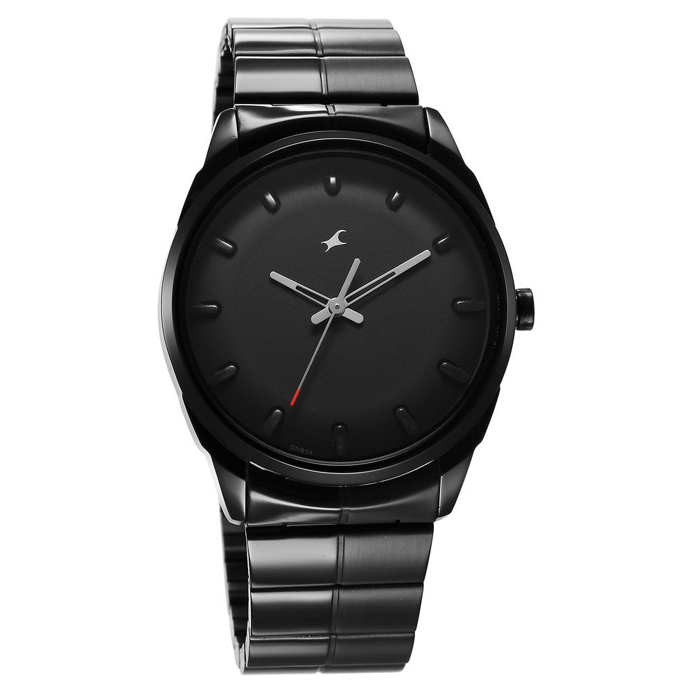 Buy Online Fastrack Quartz Analog Black Dial Black Stainless Steel ...