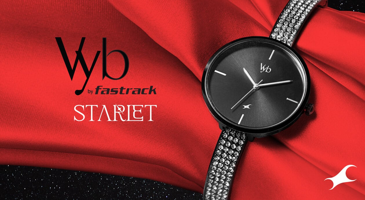 Buy Online Fastrack Vyb Starlet Quartz Analog Golden Dial Metal Strap ...