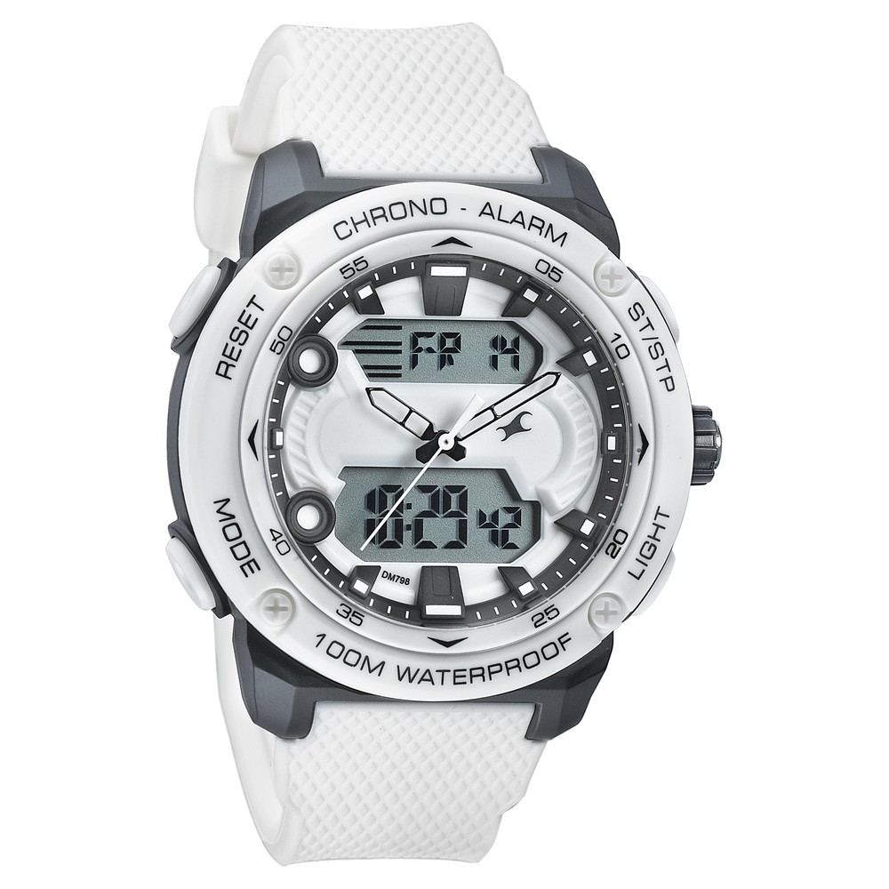 Buy Online Fastrack Streetwear White Dial with White Colour Strap Watch ...
