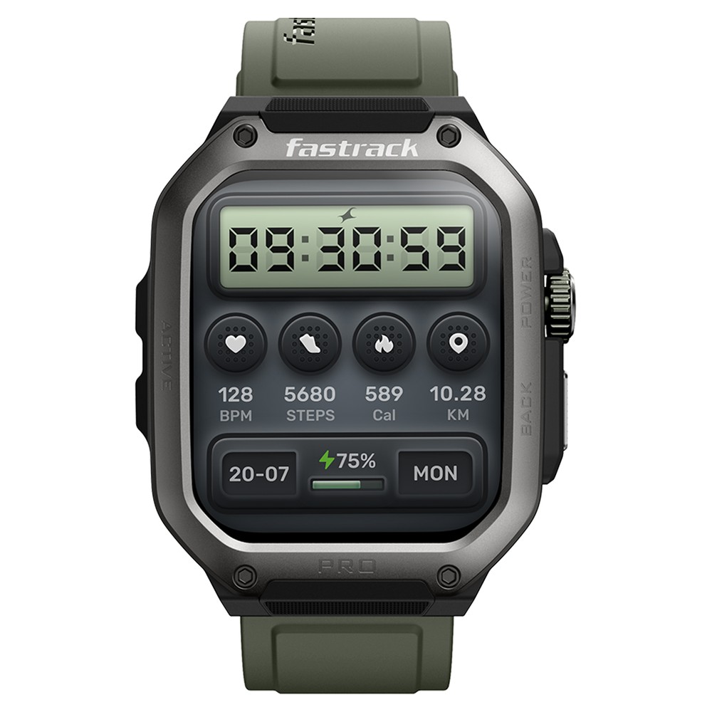Fastrack Active Pro with 4.69 cm AMOLED Display and AOD, Functional ...
