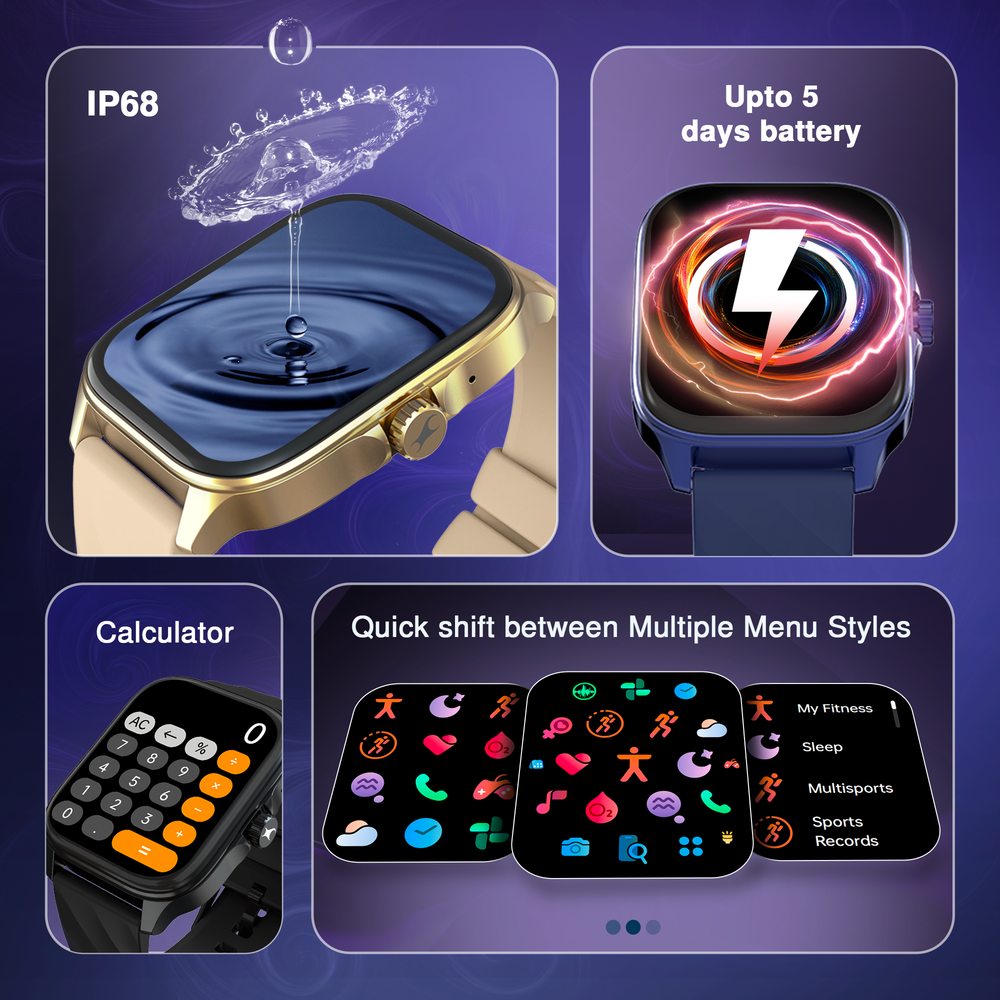 Buy Online Fastrack New Astor FS1 PRO Smartwatch, Large Super AMOLED ...