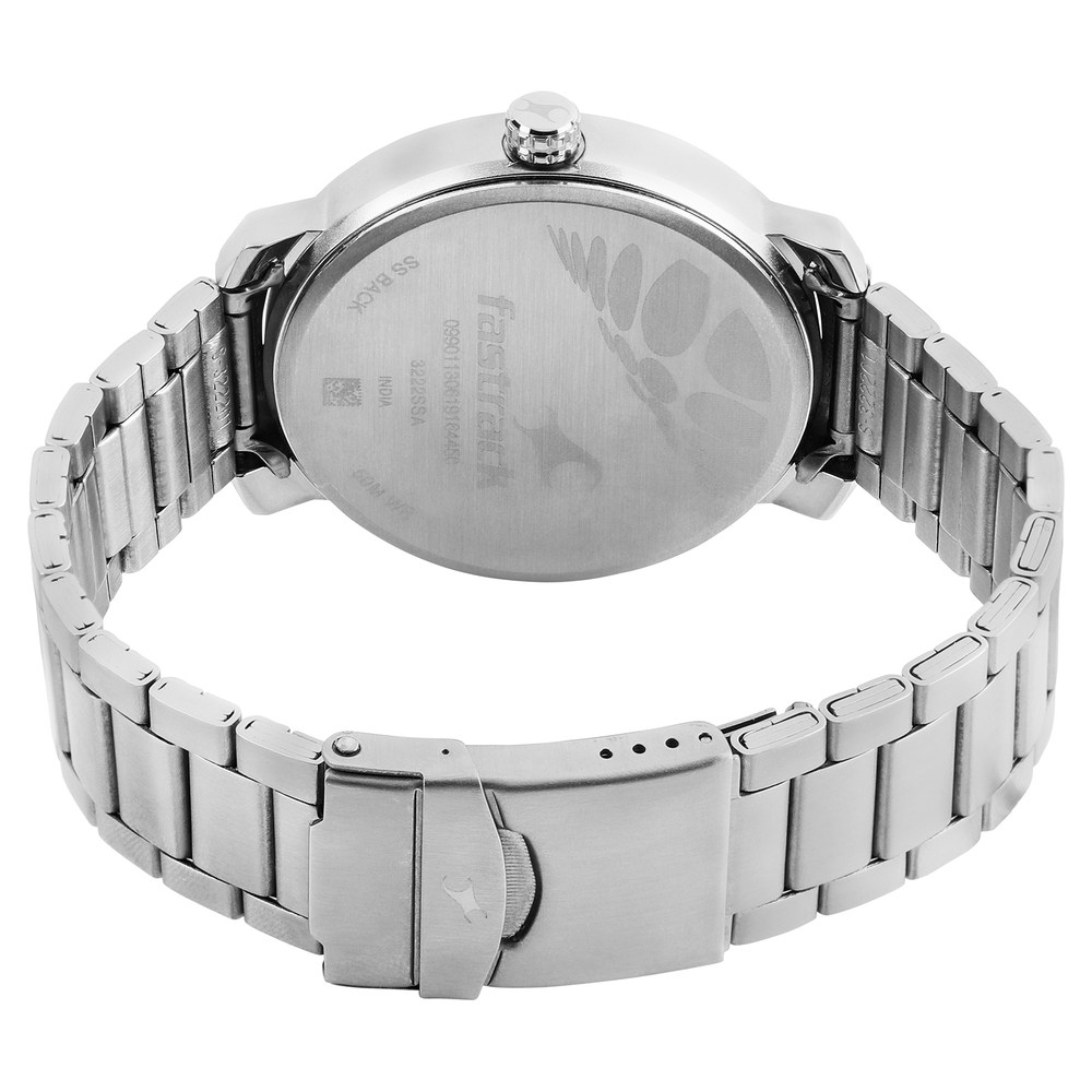Buy Online Fastrack Quartz Analog Silver Dial Stainless Steel Strap ...