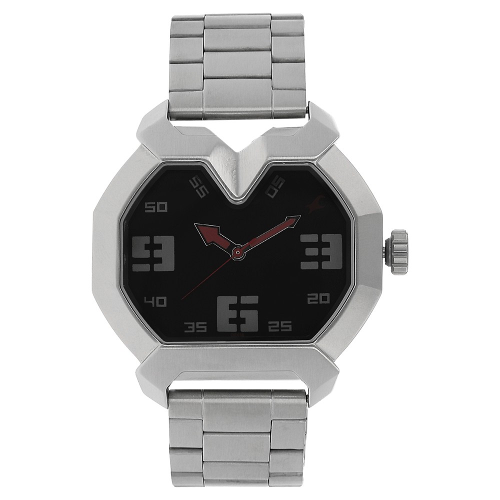 Buy Online Fastrack Quartz Analog Black Dial Stainless Steel Strap ...
