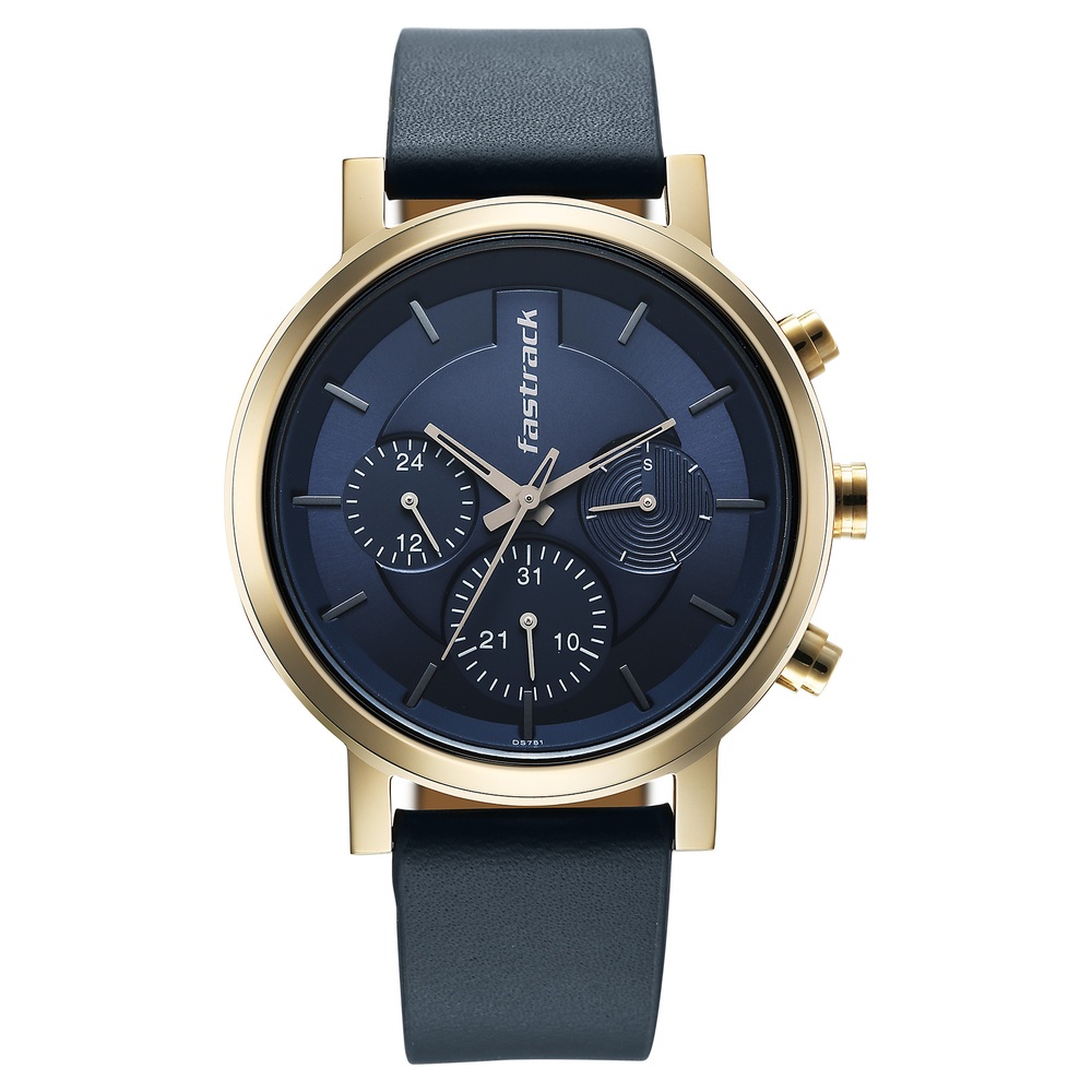Buy Online Fastrack Chrome K Quartz Multifunction Blue Dial Blue ...