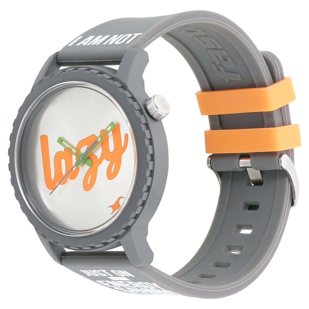 Buy Online Fastrack Quartz Analog Grey Dial Silicone Strap Watch for ...