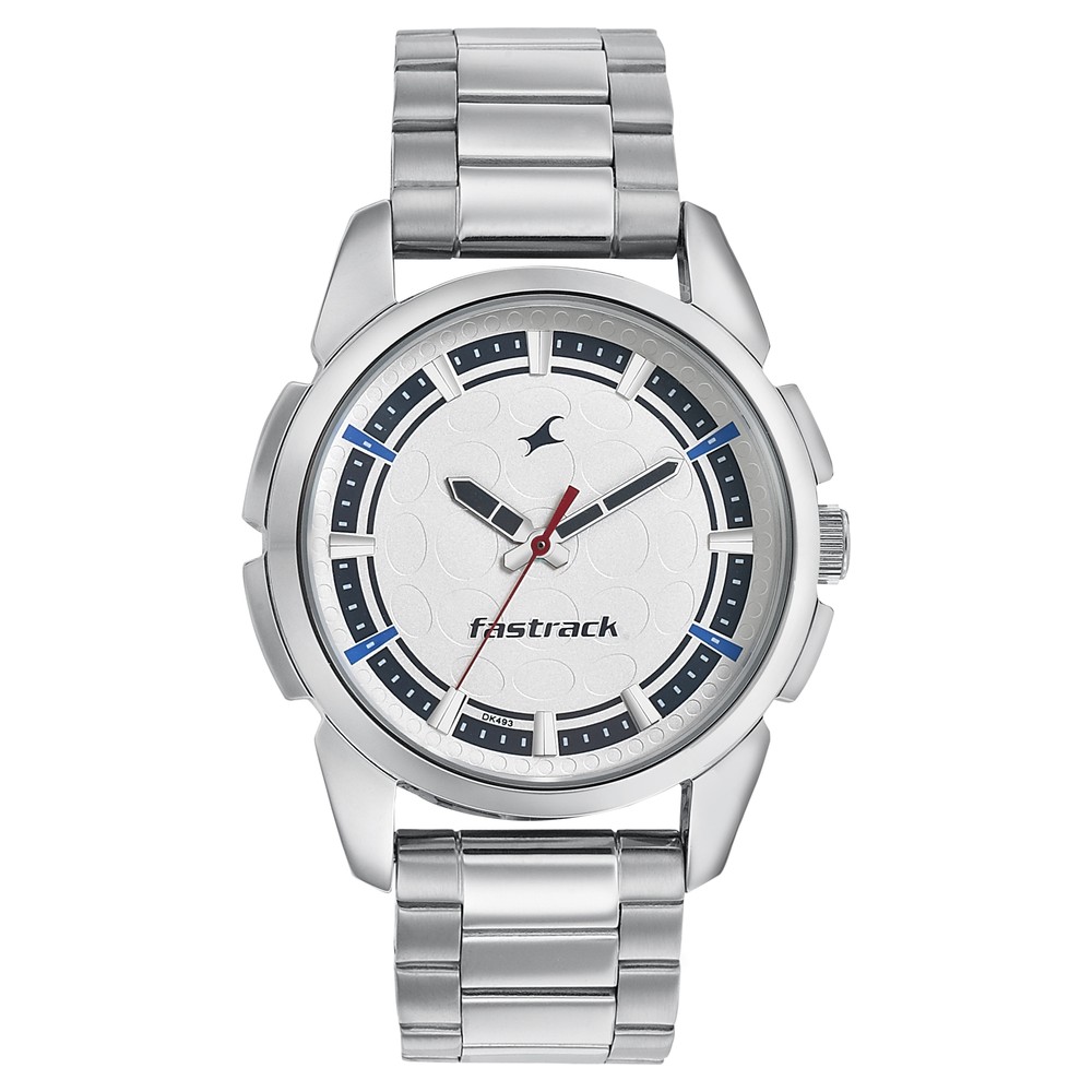 Buy Online Fastrack Sunburn Quartz Analog Silver Dial Stainless Steel ...