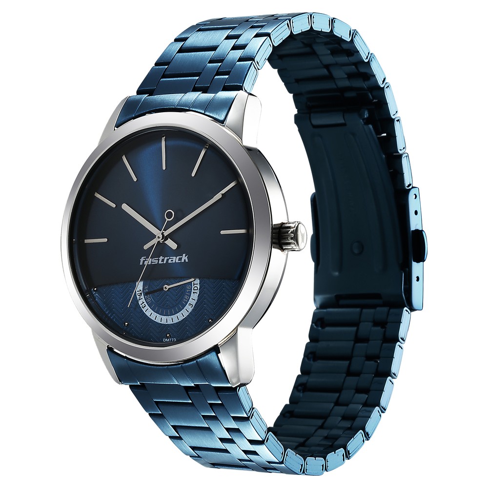 Buy Online Fastrack Opulence Quartz Analog with Date Blue Dial ...