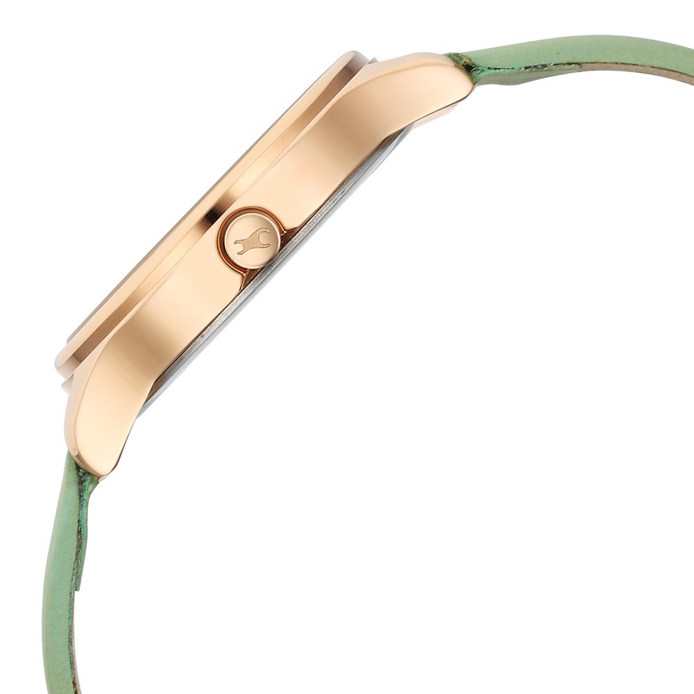 Buy Online Fastrack Stunners Quartz Analog Green Dial Green Leather ...