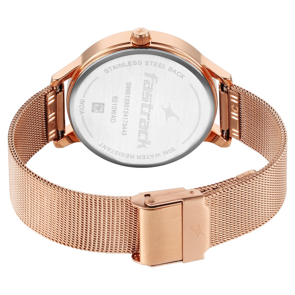 Buy Online Fastrack Fleek Quartz Analog Rose Gold Dial Stainless Steel ...